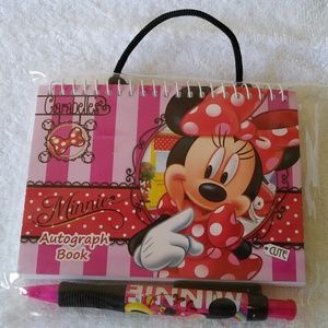Accessories | Minnie Mouse Pink Autograph Book With Pen | Poshmark